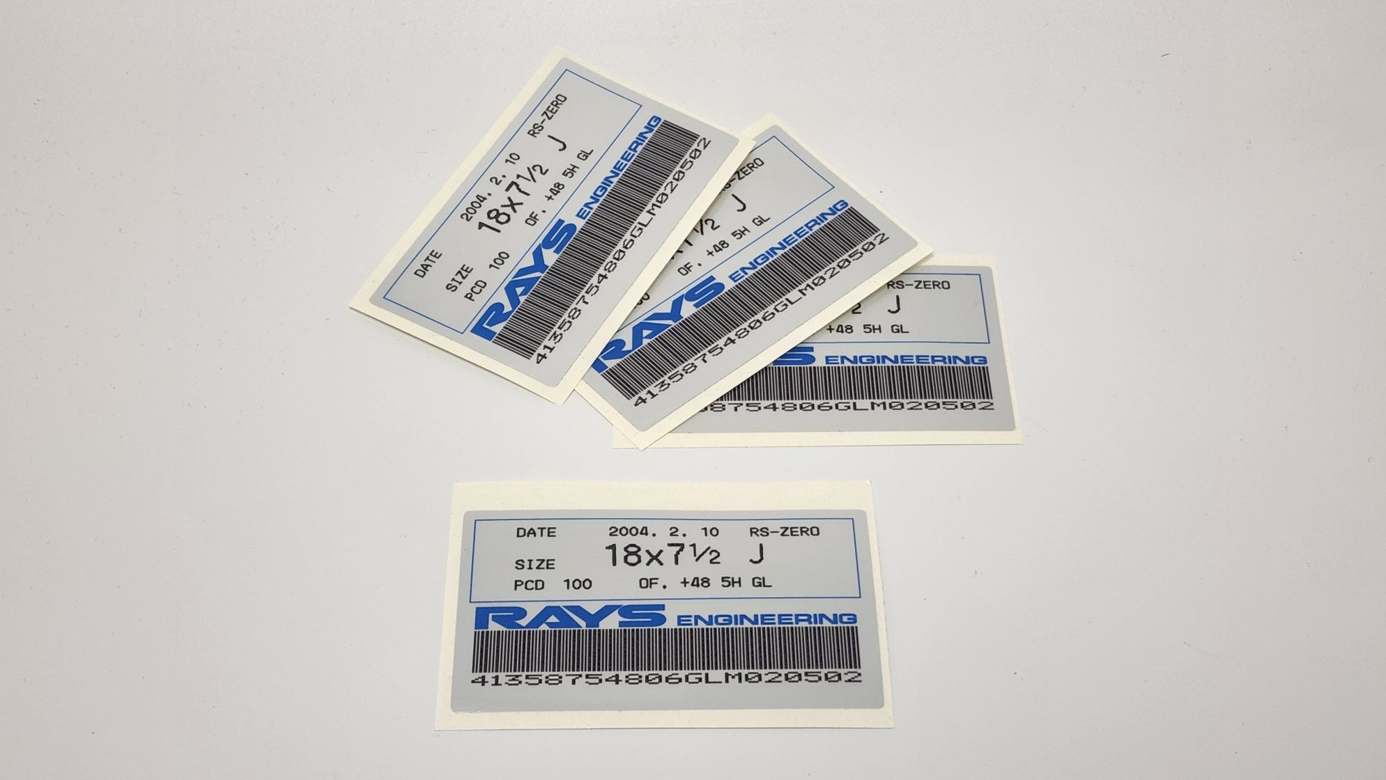 RAYS Engineering Reproduction Internal Wheel Barrel Stickers — Boxer Beauty