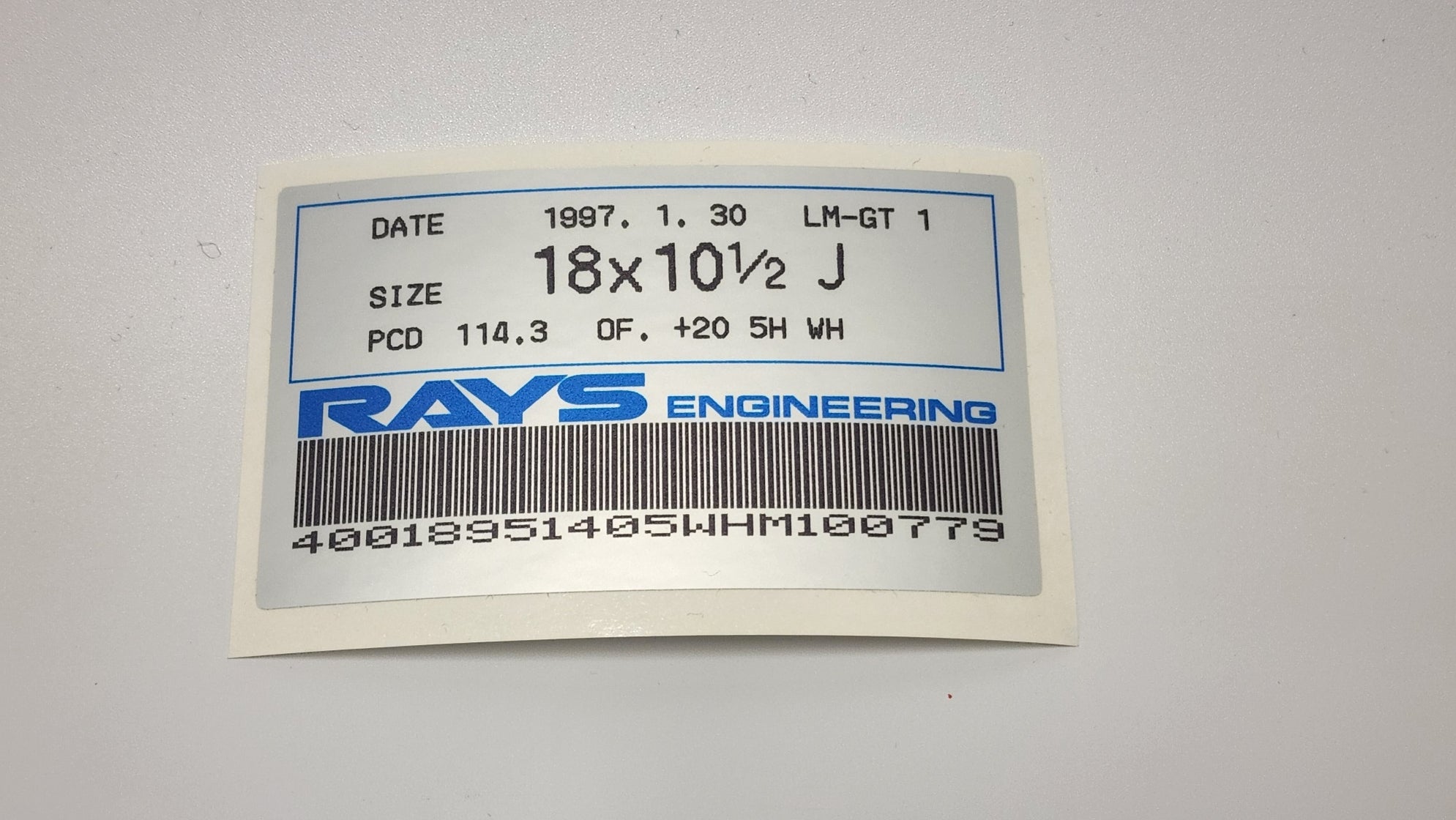 RAYS Engineering Reproduction Internal Wheel Barrel Stickers — Boxer Beauty