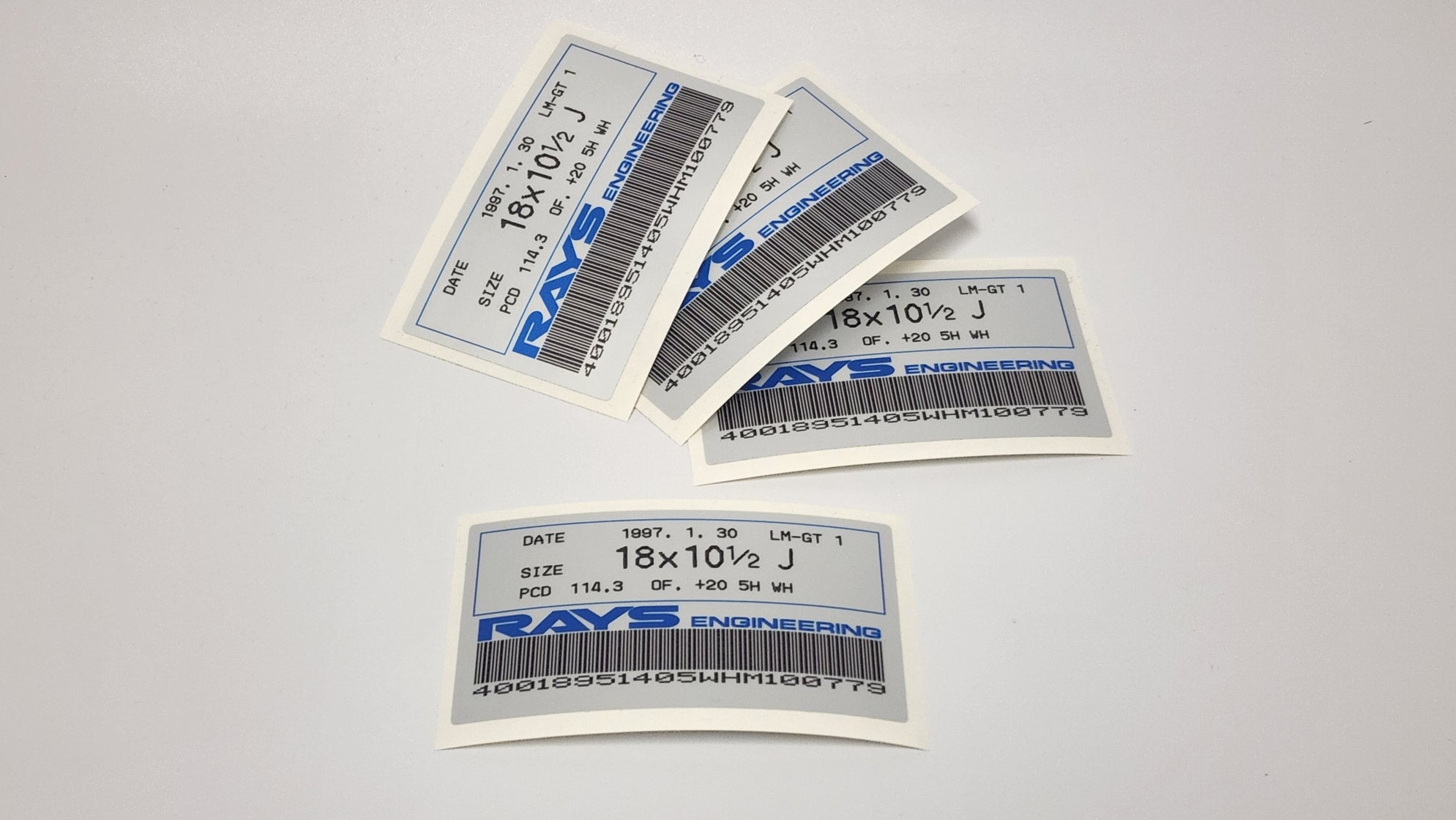 RAYS Engineering Reproduction Internal Wheel Barrel Stickers — Boxer Beauty