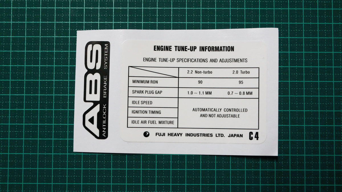 Australian Liberty RS TURBO Tune Up (C4) and ABS sticker — Boxer Beauty