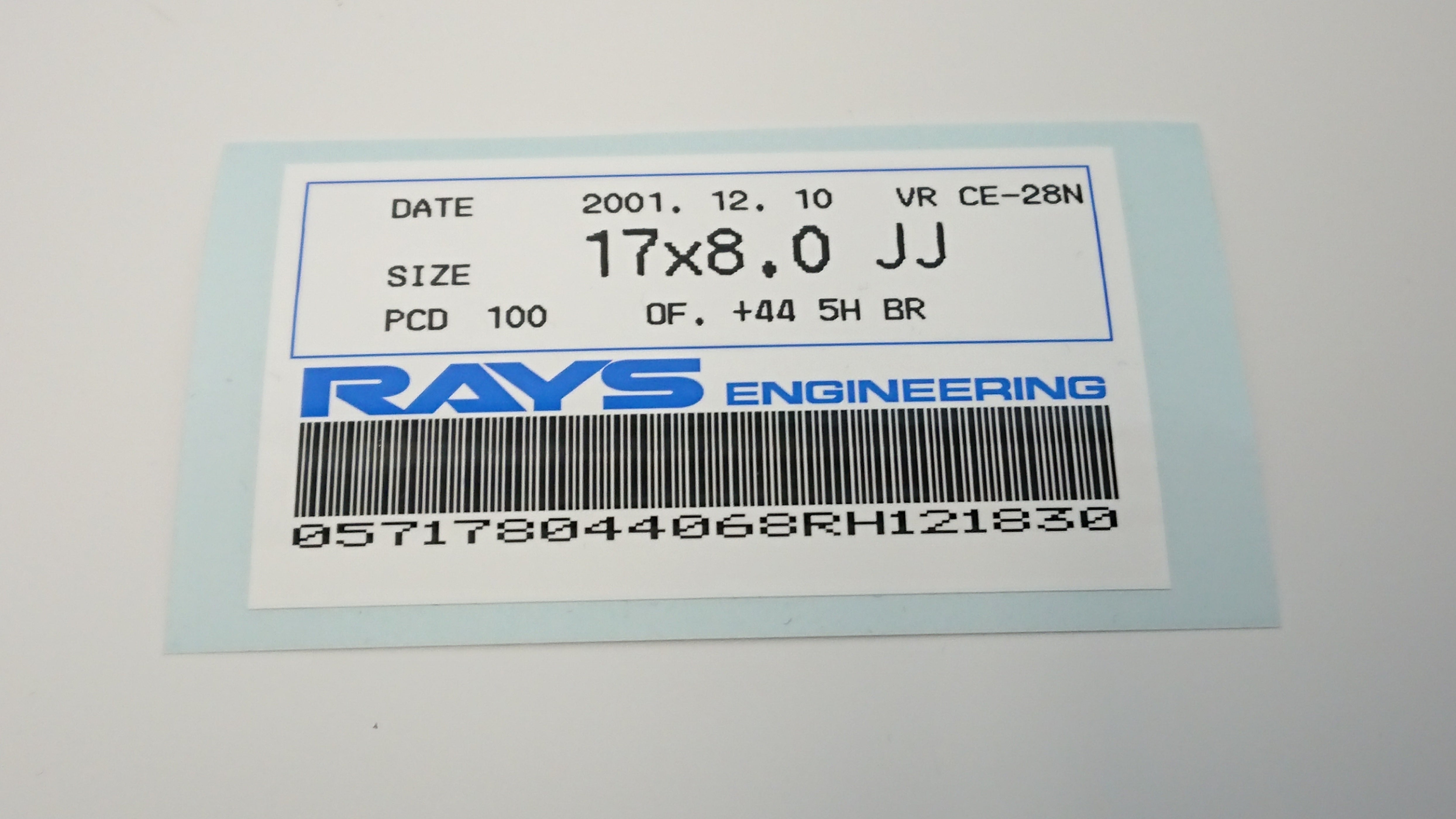 RAYS Engineering Reproduction Internal Wheel Barrel Stickers — Boxer Beauty