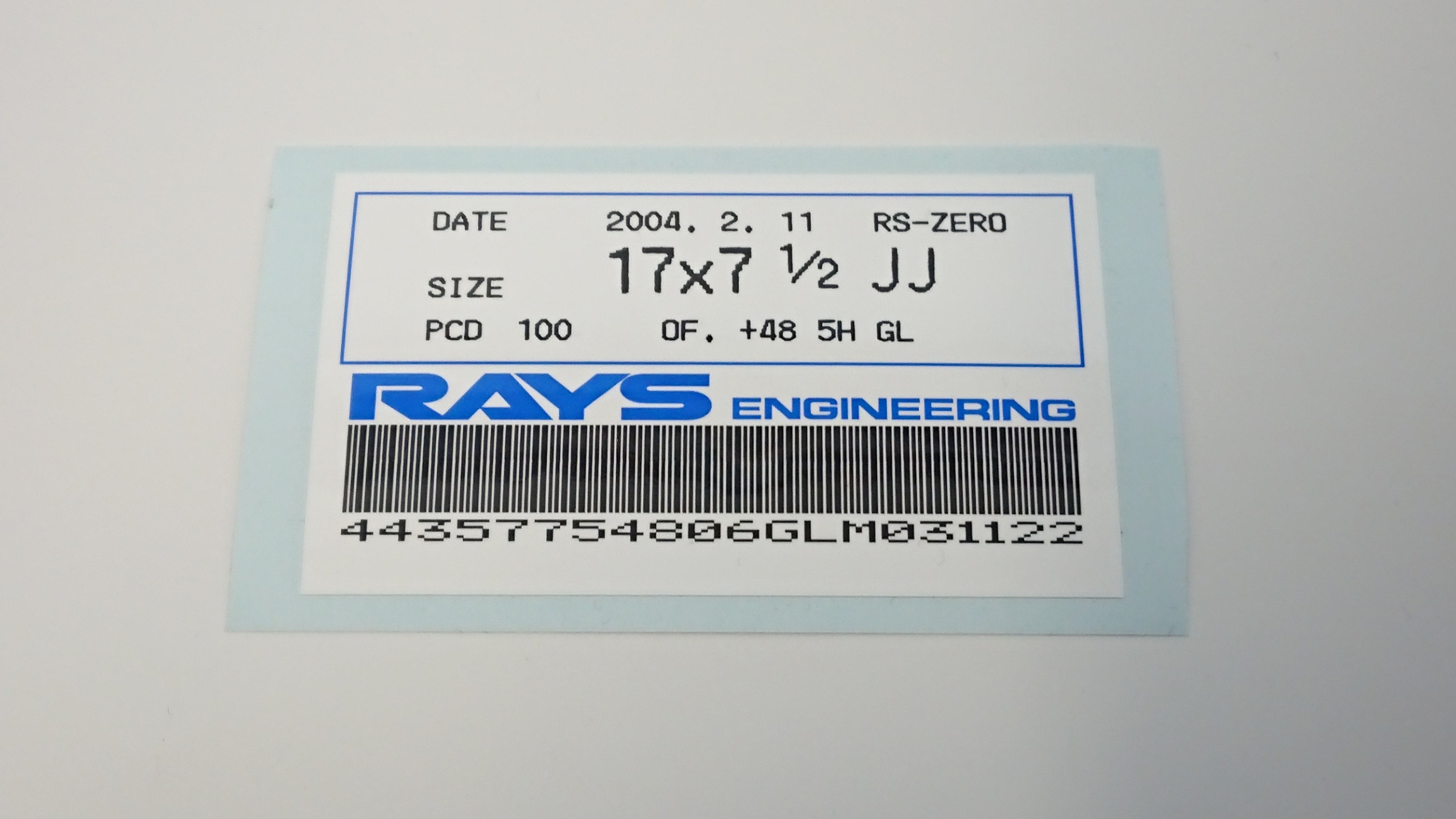 RAYS Engineering Reproduction Internal Wheel Barrel Stickers — Boxer Beauty