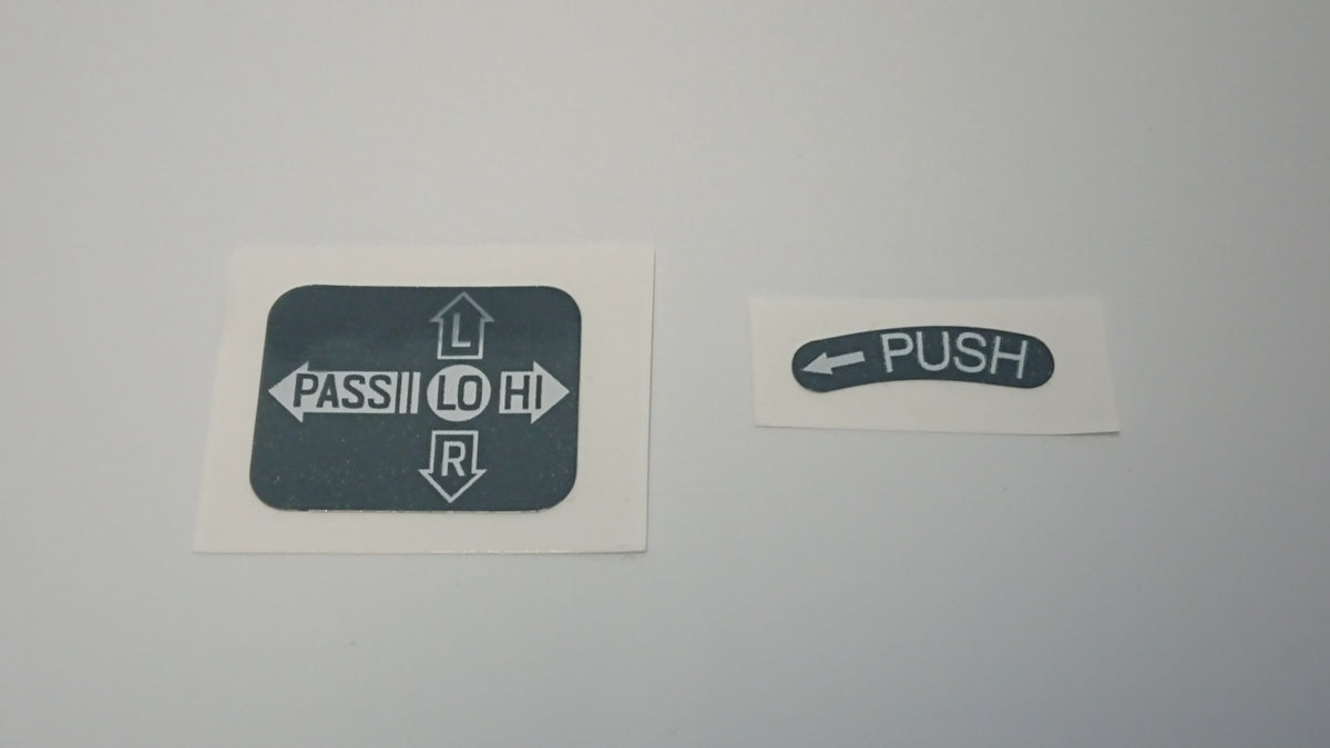 Steering Column Pass and Push Sticker Sets — Boxer Beauty